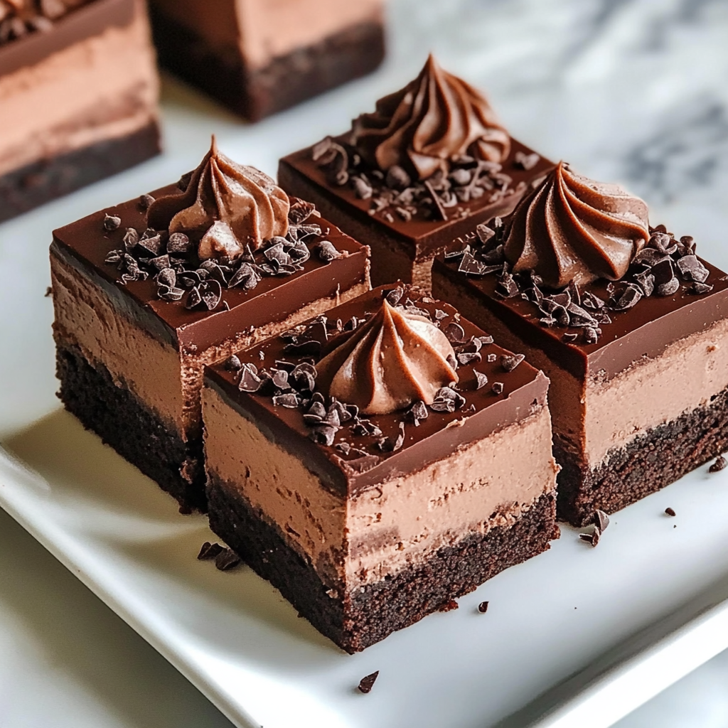Layered Chocolate Mousse Brownies – Decadent Two-Layer Dessert - My ...