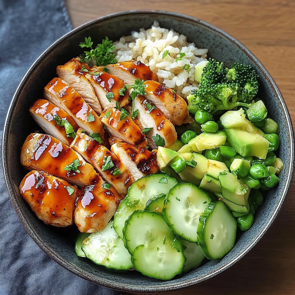 Healthy Chicken Rice Bowl with Fresh Veggies – Quick & Nutritious Meal ...