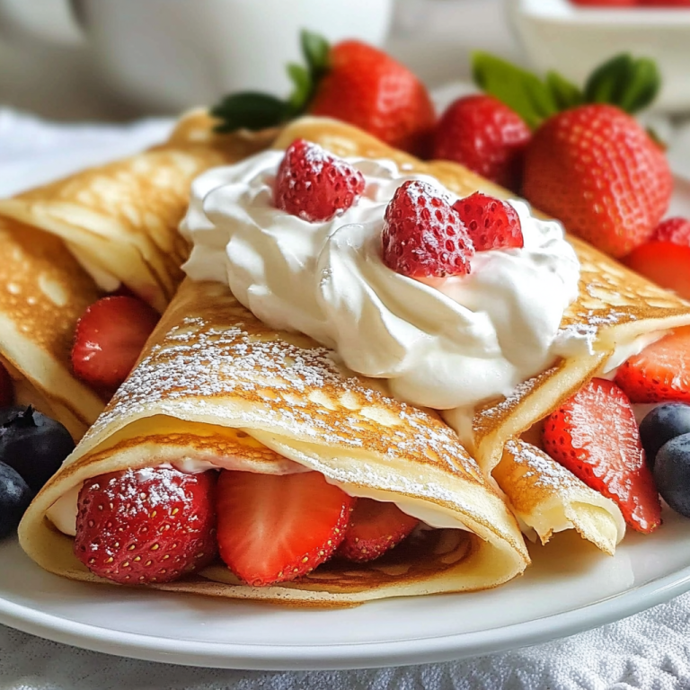 Strawberry Crepes with Sweet Cream Filling – Light, Luscious & Perfect ...