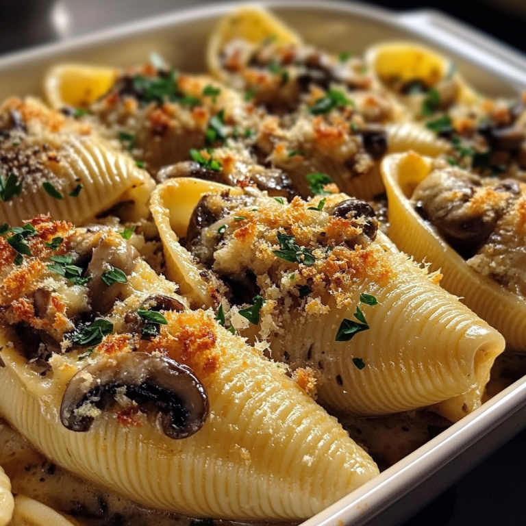 Creamy Garlic Mushroom Stuffed Shells – Rich, Savory & Perfect for ...