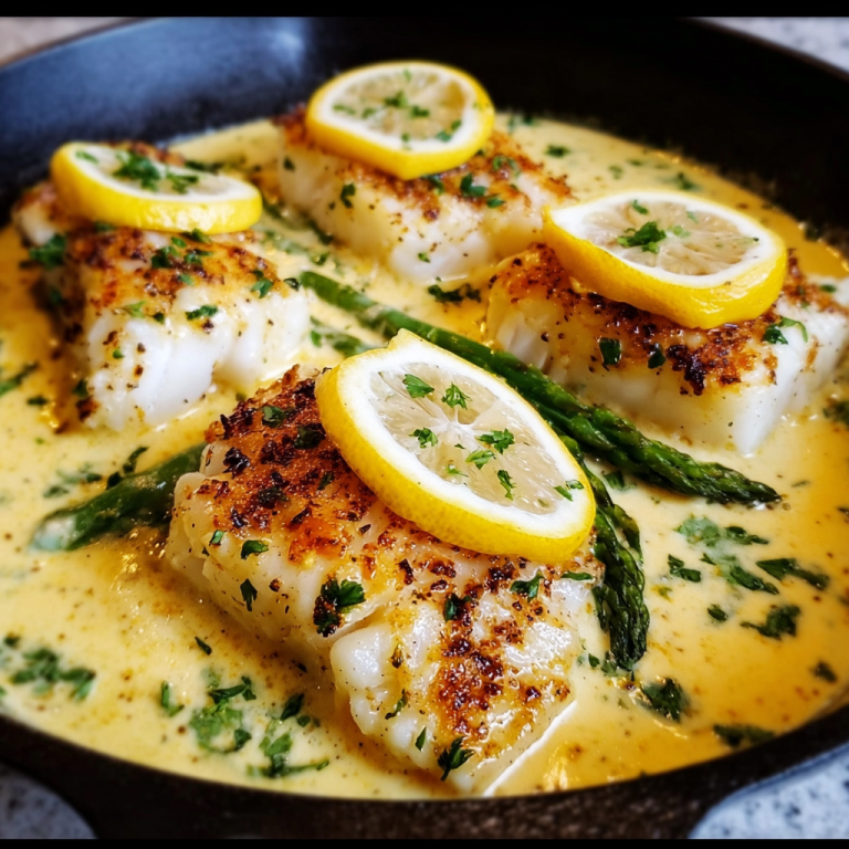 Baked Cod in Coconut Lemon Cream Sauce – Light, Flavorful & Easy ...