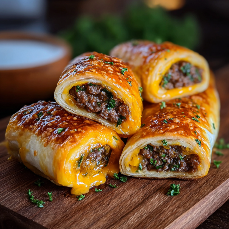 Garlic Butter Cheeseburger Rollups – Packed with Flavor & Cheesy ...