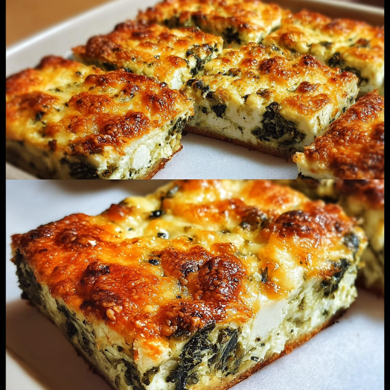 Easy Spinach and Cheese Squares – Savory Appetizer or Snack – speedyyums