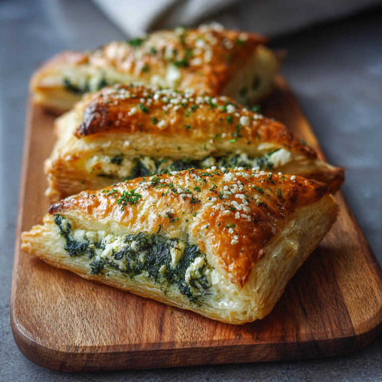 Spinach & Feta Puff Pastry – Flaky, Savory & Perfectly Golden – speedyyums
