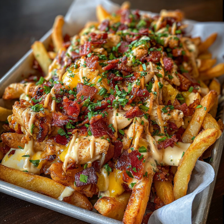 Dirty Chicken and Bacon Loaded Fries – Easy Cheesy Comfort Food Dinner ...